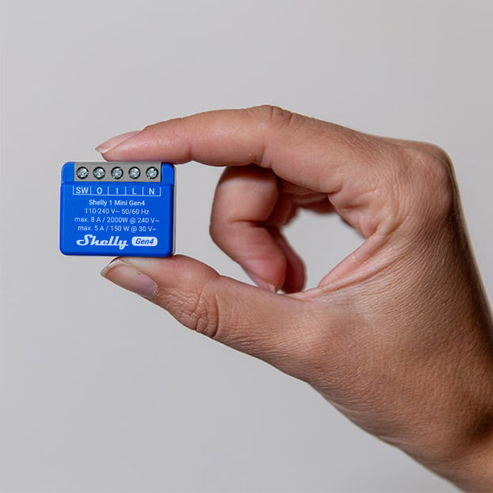 Shelly 1 Mini Gen4 — 8A Dry-Contact Multiprotocol Smart Relay ...