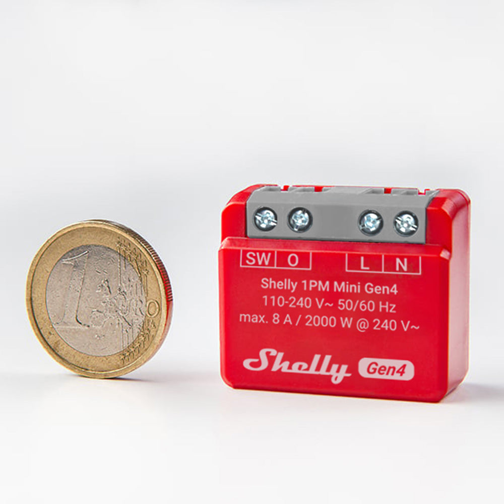 Shelly 1PM Mini Gen4 - Multiprotocol 8A Smart Relay with Power Metering ...