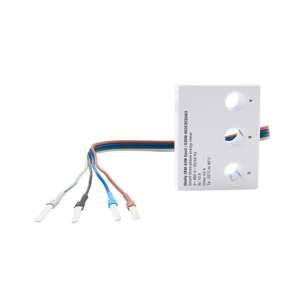 Shelly 3EM-63T Gen3 - 63A 3-Phase Smart Energy Meter – Shelly USA