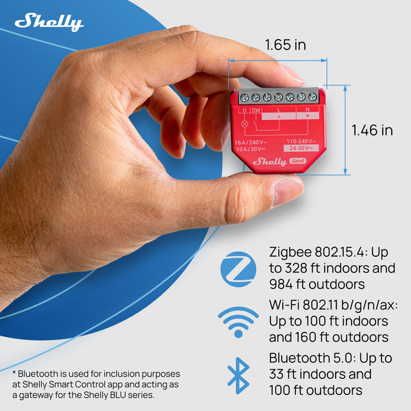 Shelly 1PM Gen4 - 16A Smart Relay with Power Metering - | Shelly USA