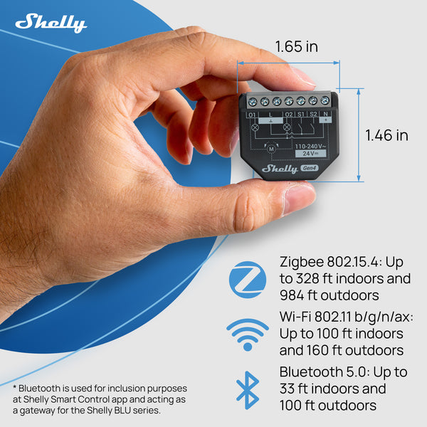 Shelly 2PM Gen4 – 2-Channel Smart Relay Switch w/ Power Monitoring (2 ...