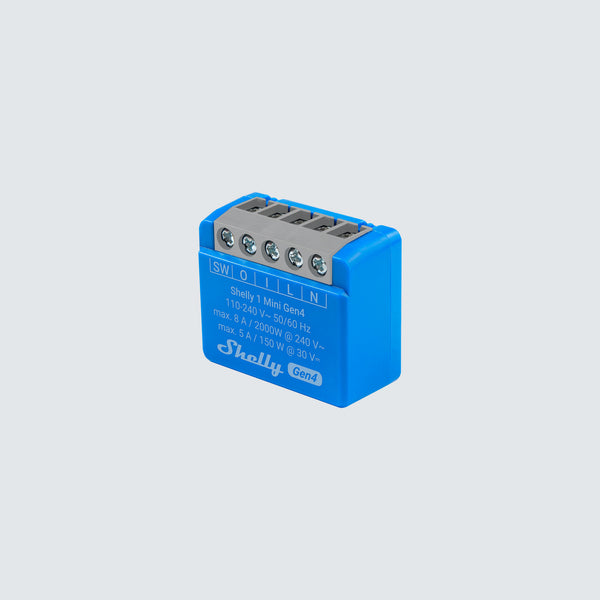 Shelly 1 Mini Gen4 — 8A Dry-Contact Multiprotocol Smart Relay ...